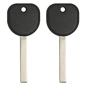 Keyless2Go Replacement for Uncut Transponder Ignition Car Key High Security Laser Sidemill B119 HU100 (2 Pack)