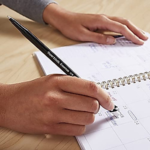 Paper Mate Erasermate Stick Medium Tip Ballpoint Pens, 5 Black Ink Pens (3150458PP)