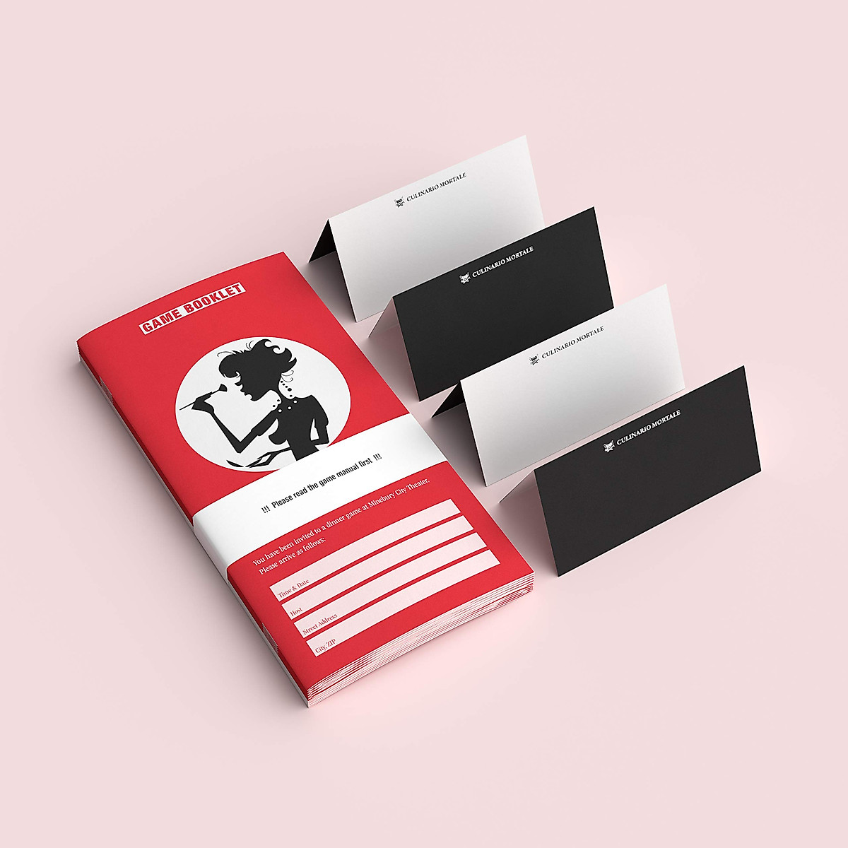 Culinario Mortale Deadly Fame – Murder Mystery Dinner Party Game for 5-8 Players