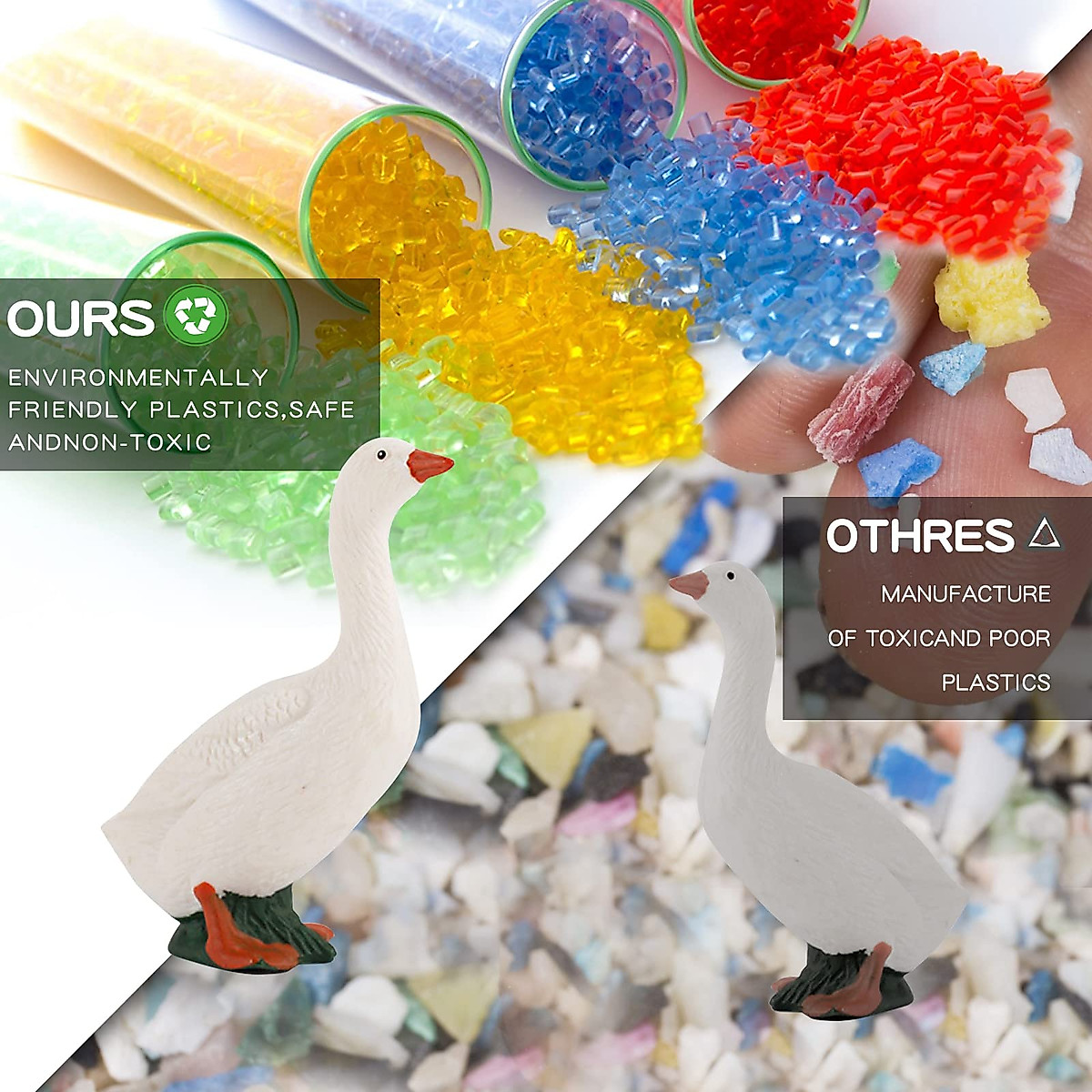 Life Cycle of Duck Figurines Animals Figurines Set Duck Toys Realistic Farm Animals Preschool Animals Figures Eduactional Project Diorama Model Toy for Kids