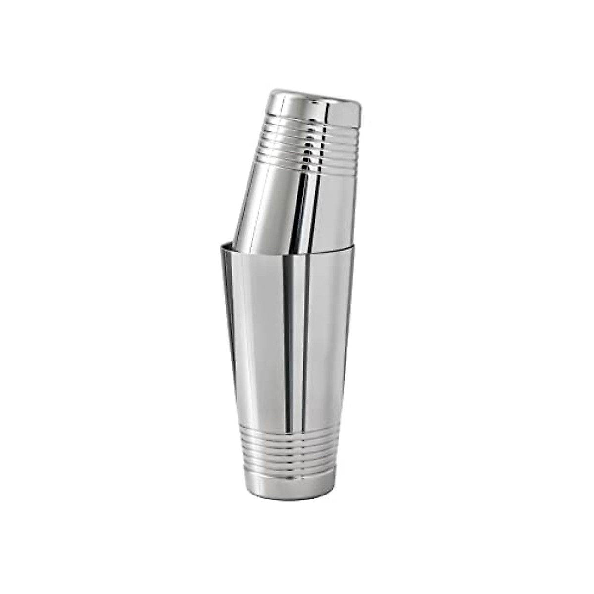 Crafthouse by Fortessa Classic Mixed Cocktail Drink Barware Shaker Set with Boston Shaker and Hawthorne Strainer, 2 Piece Set, Stainless Steel, CRFCC.SHAKERSET