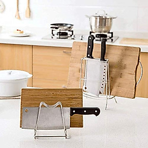 Double Layer Gadgets Stainless Steel Pan Pot Cover Lid Rack Stand Spoon Holder Cabinet Storage Cookware Organizer (Size : B)