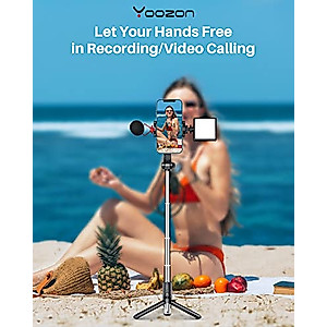 Portable Selfie Stick Tripod for iPhone - Versatile Selfie Stick Remote with Cold Shoe & 1/4" Screw, Phone Stand Tripod for iPhone 14 Plus 14 13 12 Pro Max Mini,Samsung Galaxy S22 Note 20, Pixel 6XL