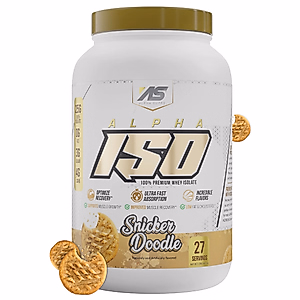 Alpha Supps ISO, Low Carb 100% Whey Protein Isolate Powder, 25 Grams Per Serving, Helps Support Muscle Growth, Low Sugar and Gluten Free (Snicker Doodle, 2 lb)
