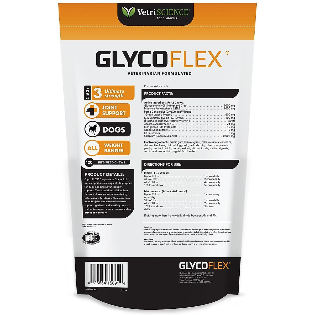 Glyco Flex III Bite-Sized Chews 120 Ct [Misc.]