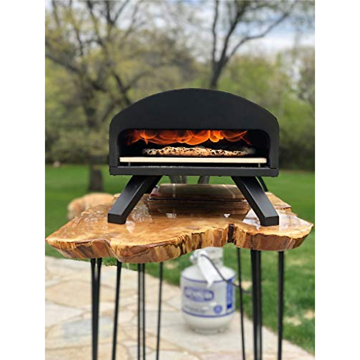 Bertello Outdoor Pizza Oven Everything Bundle - Gas, Wood & Charcoal Fired Outdoor Pizza Oven. Portable Pizza Oven AS SEEN ON SHARK TANK - PATENT PENDING