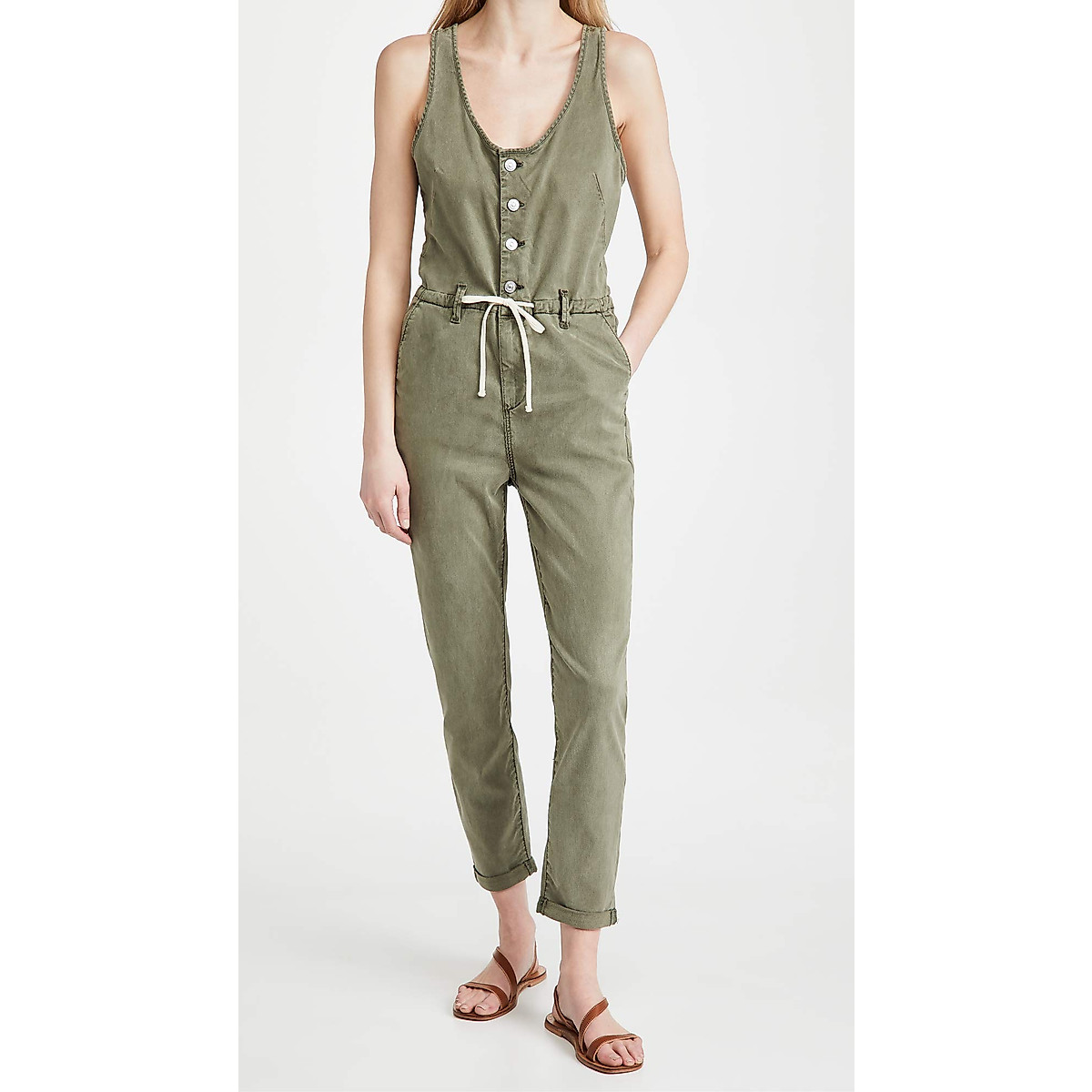 PAIGE Women's Christy Utility Jumpsuit, Vintage Ivy Green, 2