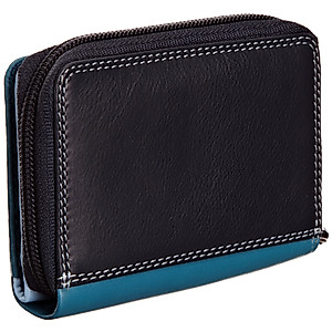 Visconti RB53 Multi Colored Navy/Prays/Sky Blue Small Bifold Soft Leather Ladies Wallet & Purse