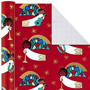 Hallmark Tri Pack IOP Mahogany Roll Wrap, Pack of 3, Jazzy Santa, 3 Pack