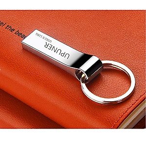 128G USB 3.0 Flash Drive, Metal Keychain Thumb Drive Memory Stick Built-in Waterproof.(128G)