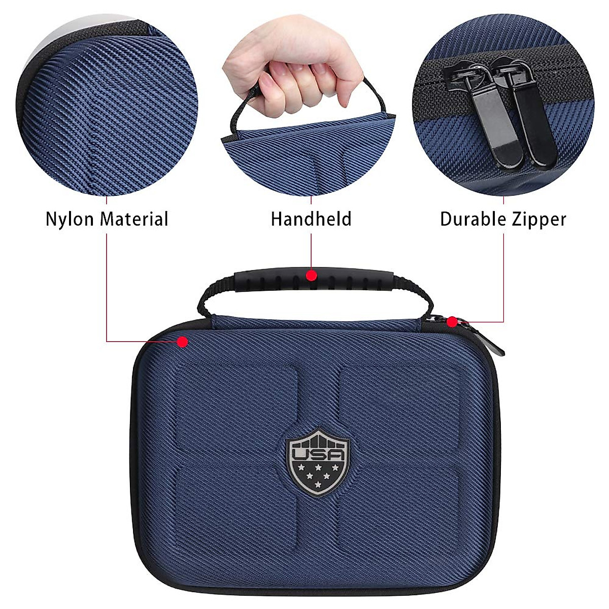 LZFAN Swing Caddie sc300i Golf Launch Monitor Case 7.9 x 5.7 x 2.1 in Travel Case Compatible for Remote, USB Cable & Accessories