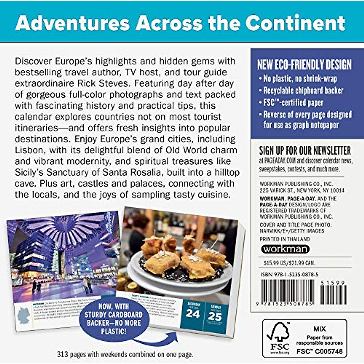 Rick Steves' Europe Page-A-Day Calendar 2021