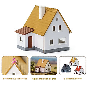 One Set N Scale 1:160 Model Village House Assembled Model Architectural Building Layout JZN03Y
