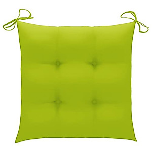 imasay Chair Cushions 4 pcs Bright Green 15.7"x15.7"x2.8" Fabric