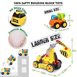 FLY2SKY Toys for 3 4 5 6 7 8 Year Old Boys 7 in 1 Take Apart Toys with Electric Drill Take Apart Truck Toys Construction Set DIY Engineering Building Toy Push & Go STEM Toy Gift for Boys Toys Age 6-8