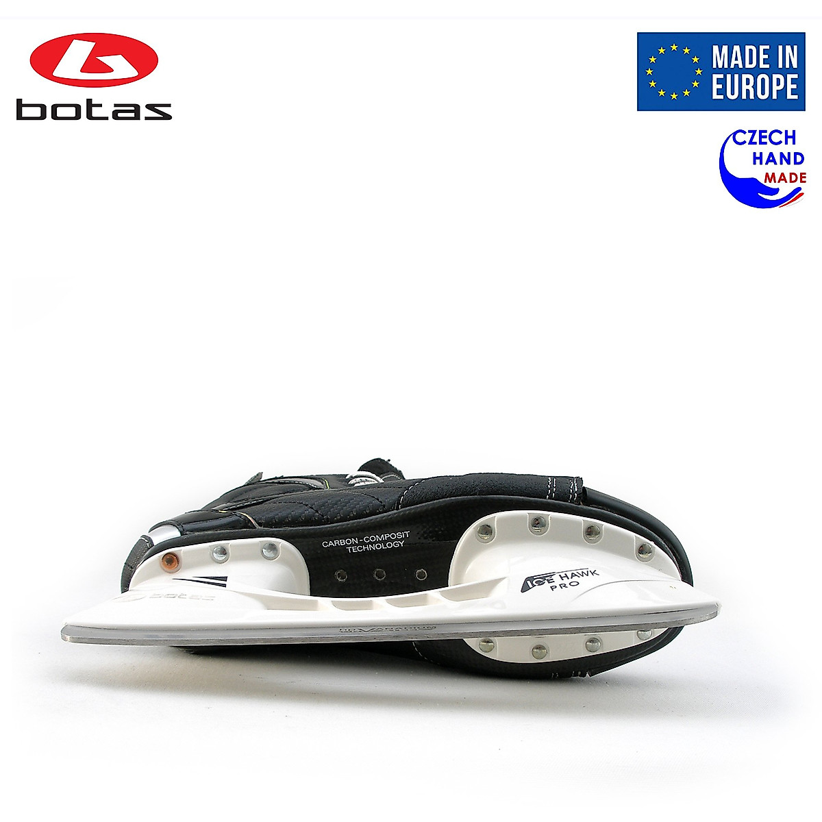 Botas - LARGO 571 PRO - Men's Ice Hockey Skates | Made in Europe (Czech Republic) | Color: Black, Size Adult 12