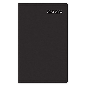 2023-2024 Office Depot® Brand Weekly Academic Planner, 4" x 6-3/8", 30% Recycled, Black, July 2023 to June 2024