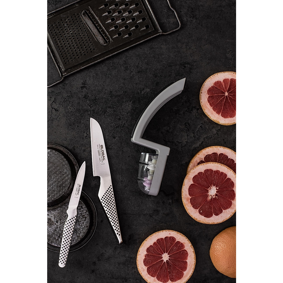 MinoSharp Ceramic Wheel Water Sharpener, Grey/Black