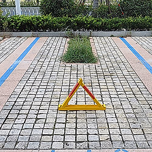 Triangular Folding Parking Barrier,Removable Parking Space Lock,Manual Parking Blocker for Lane Interception Parking