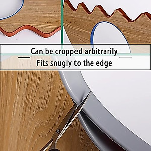 LOVEDELU U-Shape Edge Banding,5m Soft Self Adhesive Veneer Edge Banding, Collapsible Edge Protector,Counter Edging for Cabinet Repair,Furniture Protection,28mm