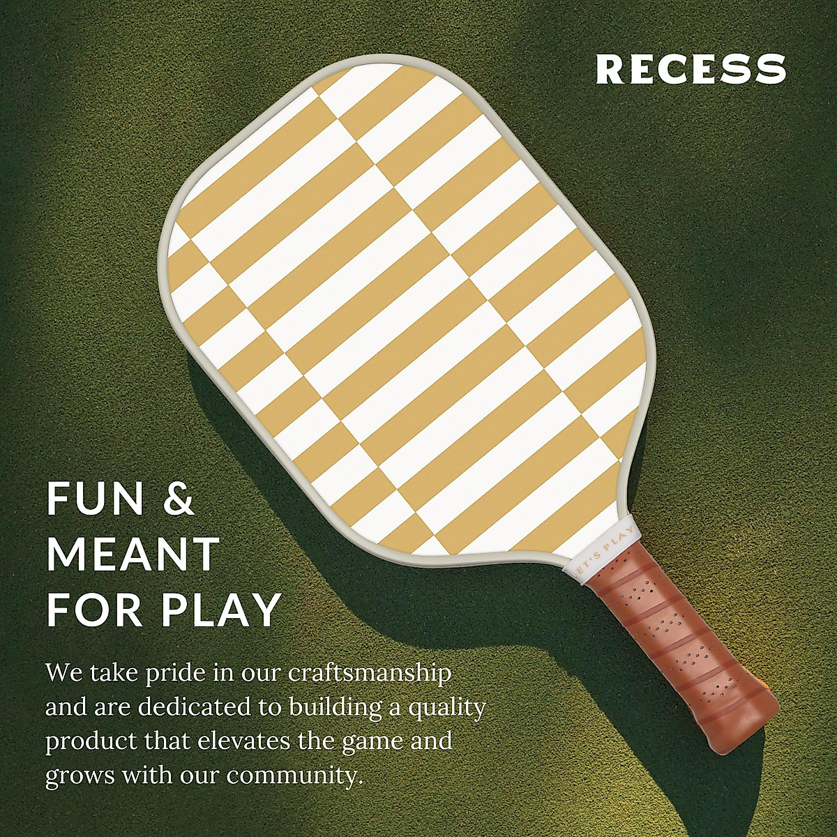 Recess Pro Performance Pickleball Paddle Set - 2 Fiberglass Paddles with Honeycomb Core, 3 Premium 40-Hole Pickle Balls - Ergonomic Sweat-Resistant Foam Grip, Durable Canvas Cover - USAPA Certified
