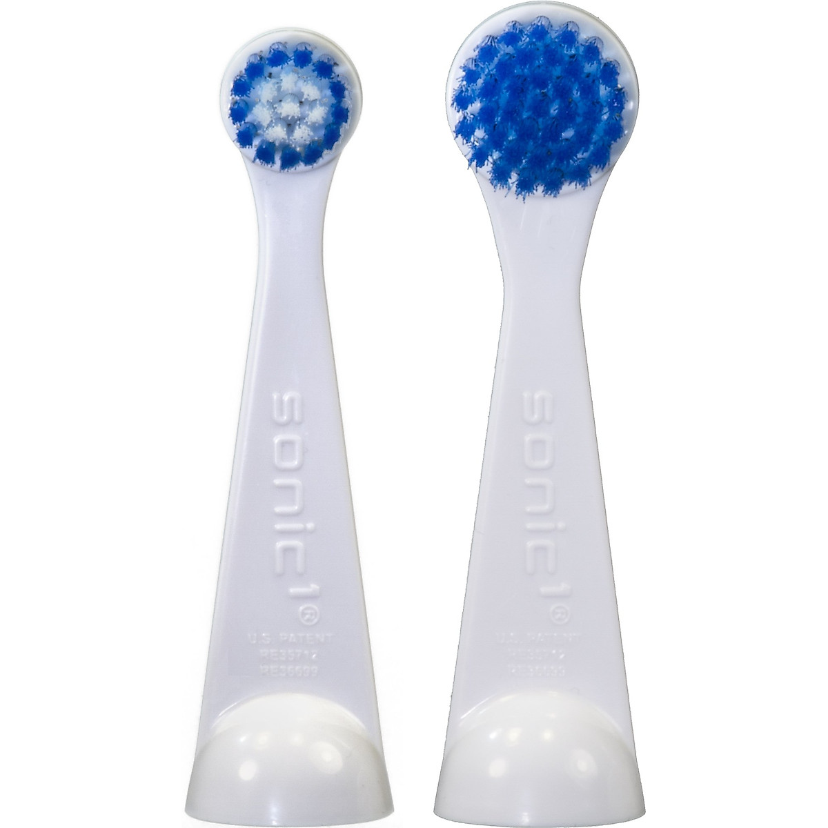 Cybersonic3 Compact and Deluxe Replacement Brush Heads, 2 Pack, Compatible With All Cybersonic Electric Toothbrushes (1 Compact, 1 Deluxe)