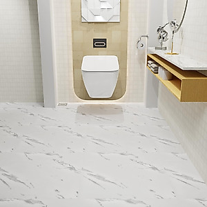 Peel and Stick Floor Tile, 12-Inch Vinyl Flooring 20 Tiles, Peel and Stick Flooring, Self Adhesive DIY Flooring for Kitchen, Dining Room, Bedrooms & Bathrooms