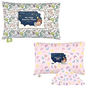 KeaBabies Toddler Pillow with Pillowcase and Toddler Pillowcase for 13X18 Pillow - 13x18 My Little Dreamy Pillow - Organic Toddler Pillow Case for Boy, Kids - Organic Cotton Toddler Pillows