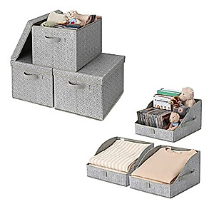 GRANNY SAYS Bundle of 3-Pack Trapezoid Storage Bins & 3-Pack Rectangle Storage Bins