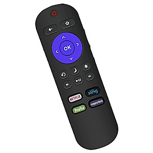 Universal Remote Control Compatible with All Insignia Roku TVs, All Insignia Roku Smart TV with Netflix/Sling/Hulu/Movies- No Setup Required