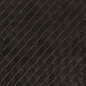 Woven Faux Leather Fabric, Embossed Soft Basketweave Vinyl, Textured Crafts DIY and Upholstery Pleather Sheets - Individual 1 Yard Cut 36"x54" (Black)