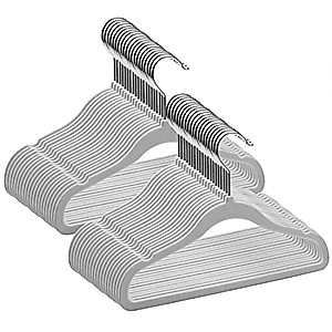 GoodtoU Kids Hangers Velvet 50 Pack Baby Hangers for Closet Non Slip Childrens Infant Hangers Grey