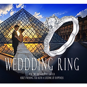 STARCHENIE Cubic Zirconia Twist Rings Sterling Silver Twisted Rope Eternity Engagement Wedding Band for Women