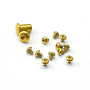 13PCS Custom Gold Titanium Alloy Torx Screws And Pivot Set + 1PC Pocket Clip + 2 Pairs Omega Springs for Benchmade 535 BUGOUT