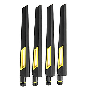 PUSOKEI 4Pcs SMA Netowrk Card Antenna, 2.4G/5G Dual?Band 10dB SMA Network Card Antenna Router Antenna for RT?AX88U AX6000
