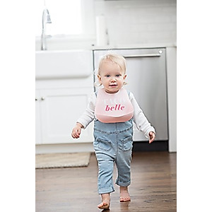 BELLA TUNNO Wonder Bib - Adjustable Silicone Baby Bibs for Girls, Durable and Waterproof BPA Free Silicone, Taco Bell
