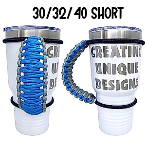 Creating Unique Designs Handmade Elastic Tumbler Handles 20 30 32 40 oz (Handle Only) (Detroit Football Sports Team)