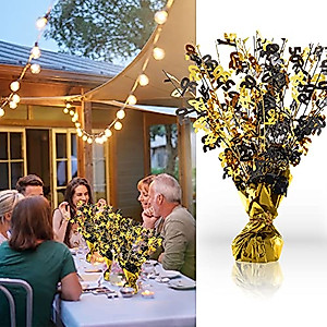 50th Anniversary Centerpiece Happy 50th Wedding Decorations Metallic Plastic Party Table Sign Gold Foil Anniversary Center Pieces for 50th Reunion Party Accessory (3 Pcs)