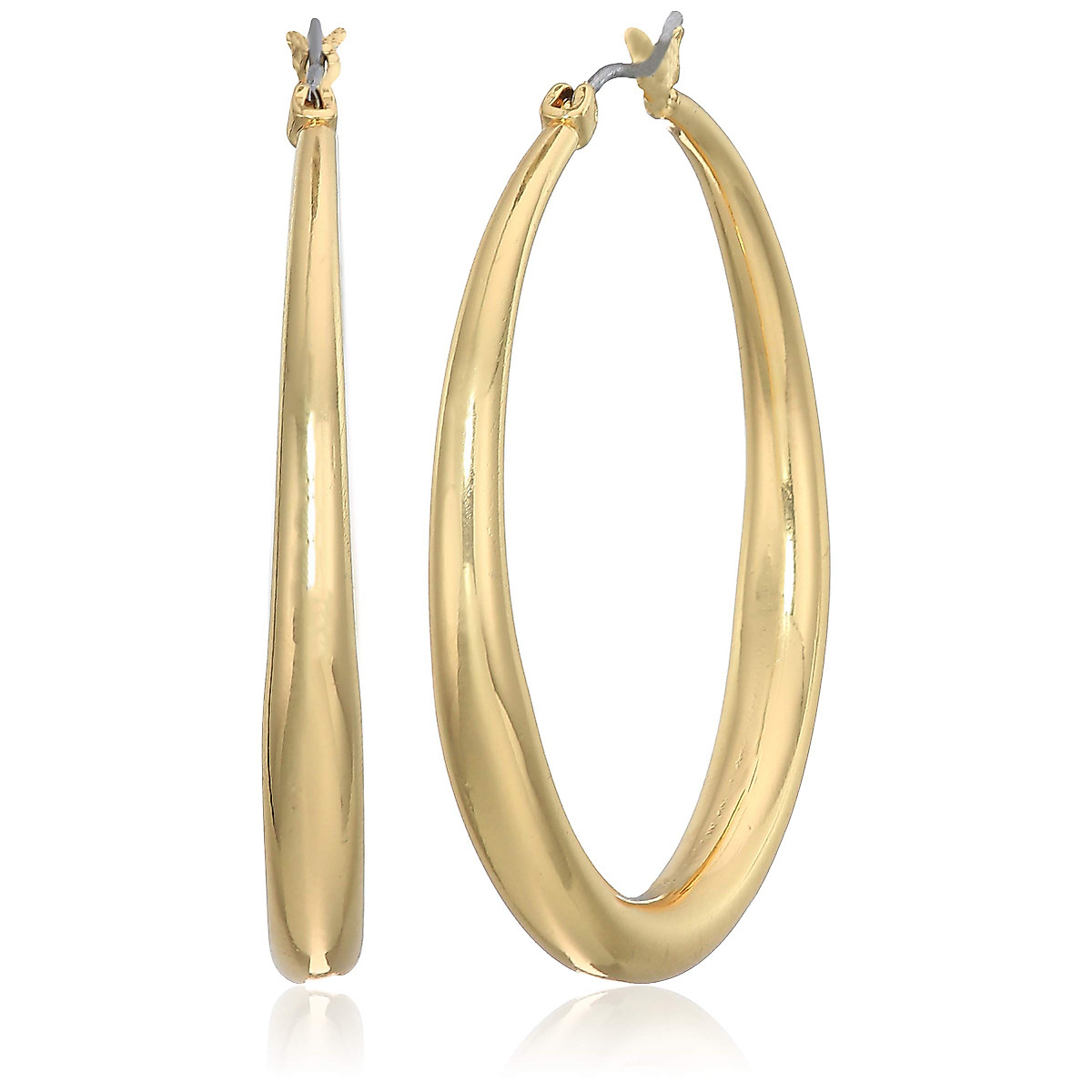 Anne Klein Women's Goldtone Medium Tapered Hoop Earrings