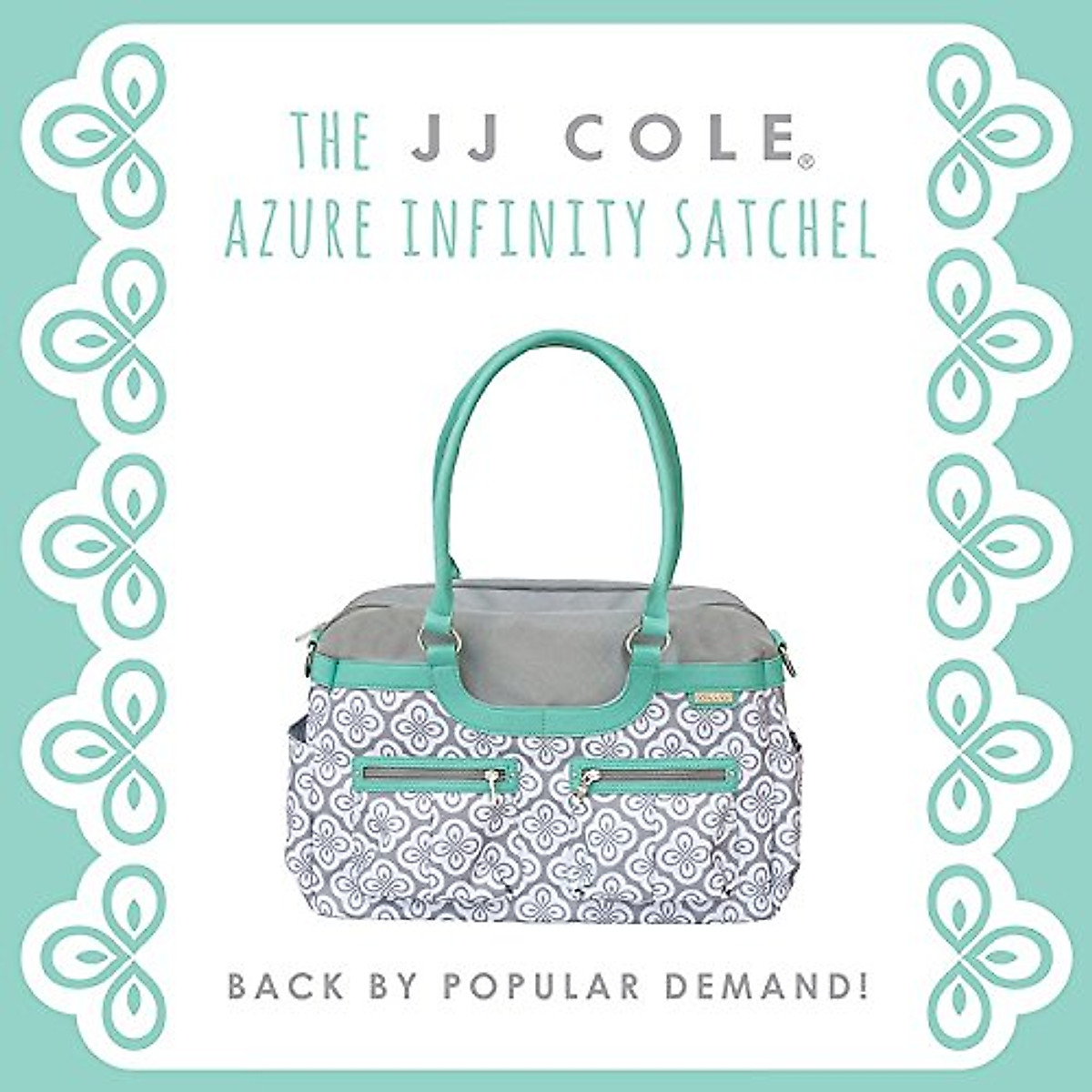 JJ Cole Satchel Diaper Bag, Azure Infinity