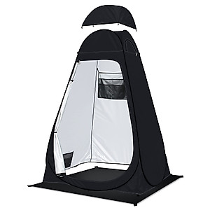anngrowy Shower/ Toilet Tent Pop-Up Camping Portable Outdoor Camp Bathroom Changing Dressing Room Instant Privacy Shelters for Hiking Beach Picnic Fishing Potty, Extra-Tall, UPF 50+