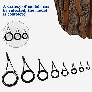 FREE FISHER Rod Repair Kit Rod Tip Repair Kit Ceramics Tips Stainless Steel Carbon Spinning Rod Guides Fishing Rod Repair Kit 75pcs 8 Sizes