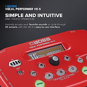 Boss VE-5 Vocal Performer Effect Processor (Red)