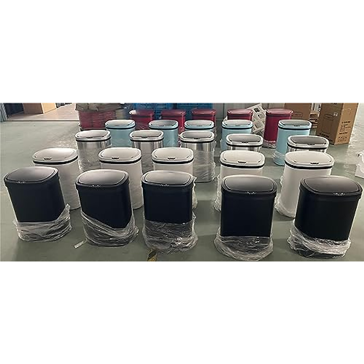 13-Gallon Kitchen Trash Can 50l Stainless Steel Garbage Can Automatic Touch Free Garbage Bin Motion Sensor Trash Can with Lid Metal Waste Bin for Office Tall Trash Bin Touchless, Silver