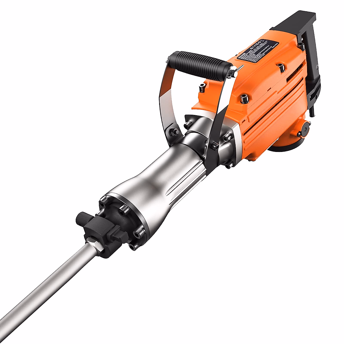 VEVOR Demolition Jack Hammer, MAX 2200W Electric Jackhammer Heavy Duty, 1350 BPM Concrete Breaker 4pcs Chisels Bit Chipping W/Case, Gloves