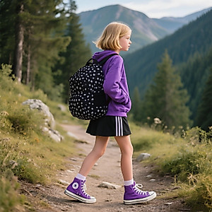 Goldwheat 3Pcs Dog Paw Prints Backpack and Lunch-Bag Set for Girls School Student Book Bag Middle School-Bag