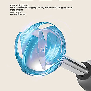 Hand Blender Set, 1000W 5 Speed Electric Handheld Hand Mixer Stick with 500ML Ground Meat Bowl, 700ML Grinding Cup, Stainless Steel Stick Blender Food Processor for Egg Food Juicing Meat Mixing