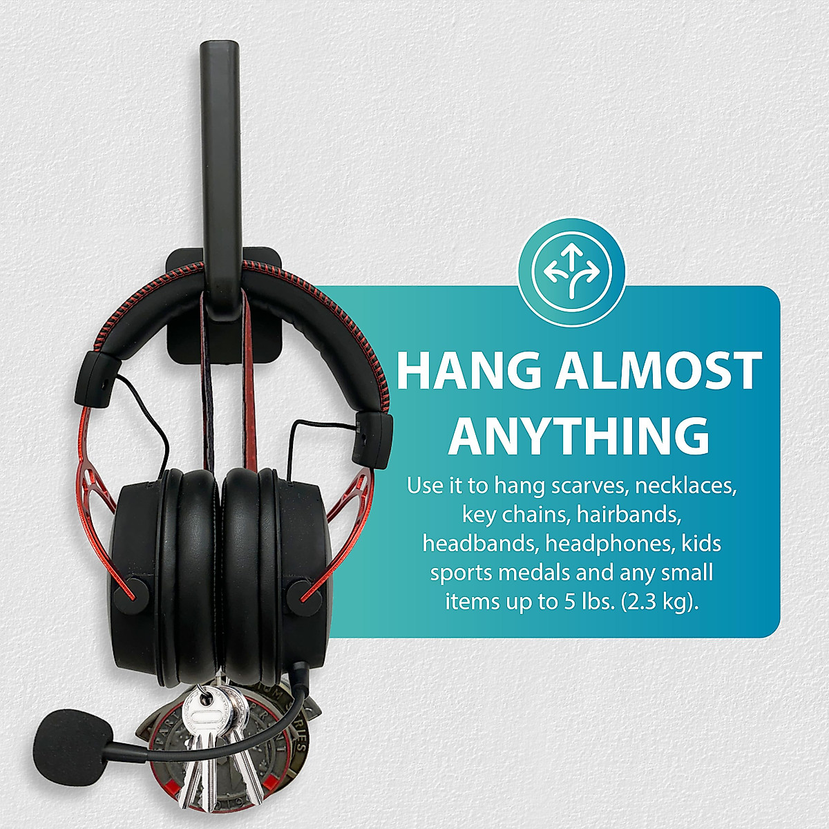 Perfect Curve Hat Rack for Hat Storage, Multi-Purpose Hat Organizer, Strong Adhesive Hat Hooks for Wall, Hat Organizer for Baseball Caps, Hat Hook, (Black 4-Pack)