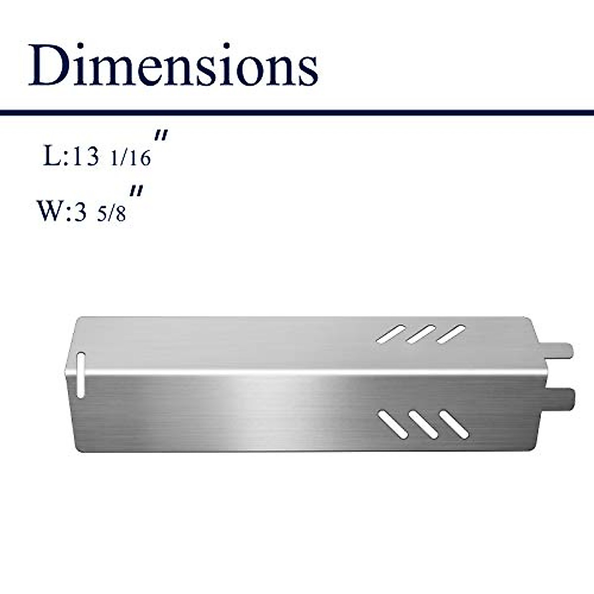 Folocy BBQ Gas Grill Replacement Parts Grill Heat Plates Shield Heat Tent Burner Cover for Backyard WM16-GBC1429WB, BY13-101-001-11, BY14-101-001-01, Uniflame GBC1403W, GBC1429, 13 1/16" x 3 5/8"