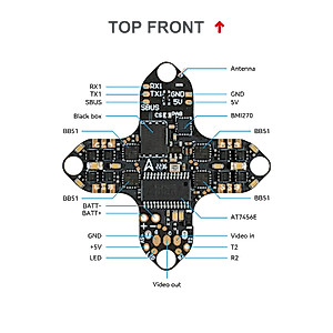 BETAFPV F4 1S 5A AIO Brushless Flight Controller with Built-in SPI Frsky Receiver, 8MB BlackBox, BT2.0 Cable Connector for 65/75mm 1S Micro FPV Whoop Drones